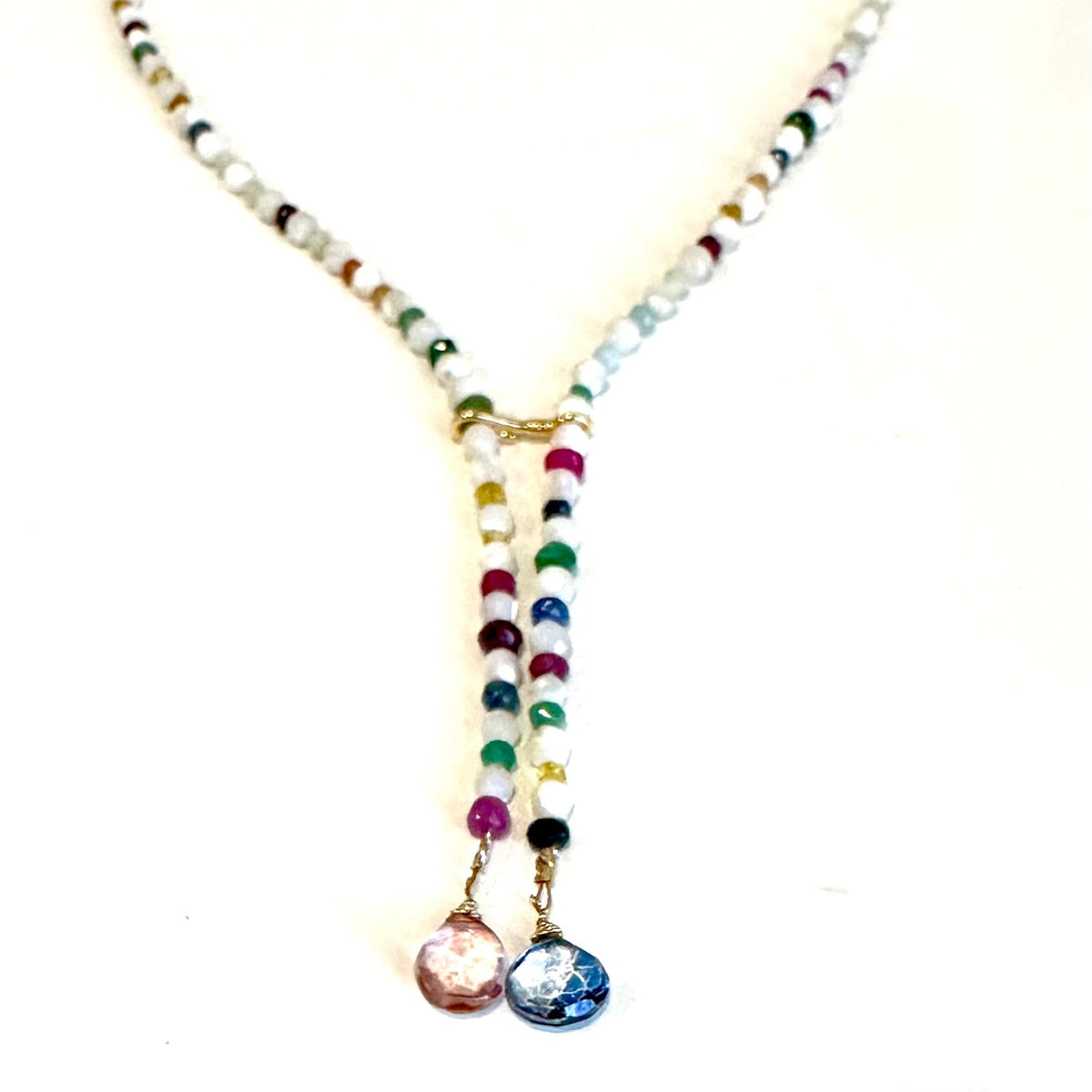Lila Colorful Necklace - Freshwater Pearl & Gemstone | KEKE